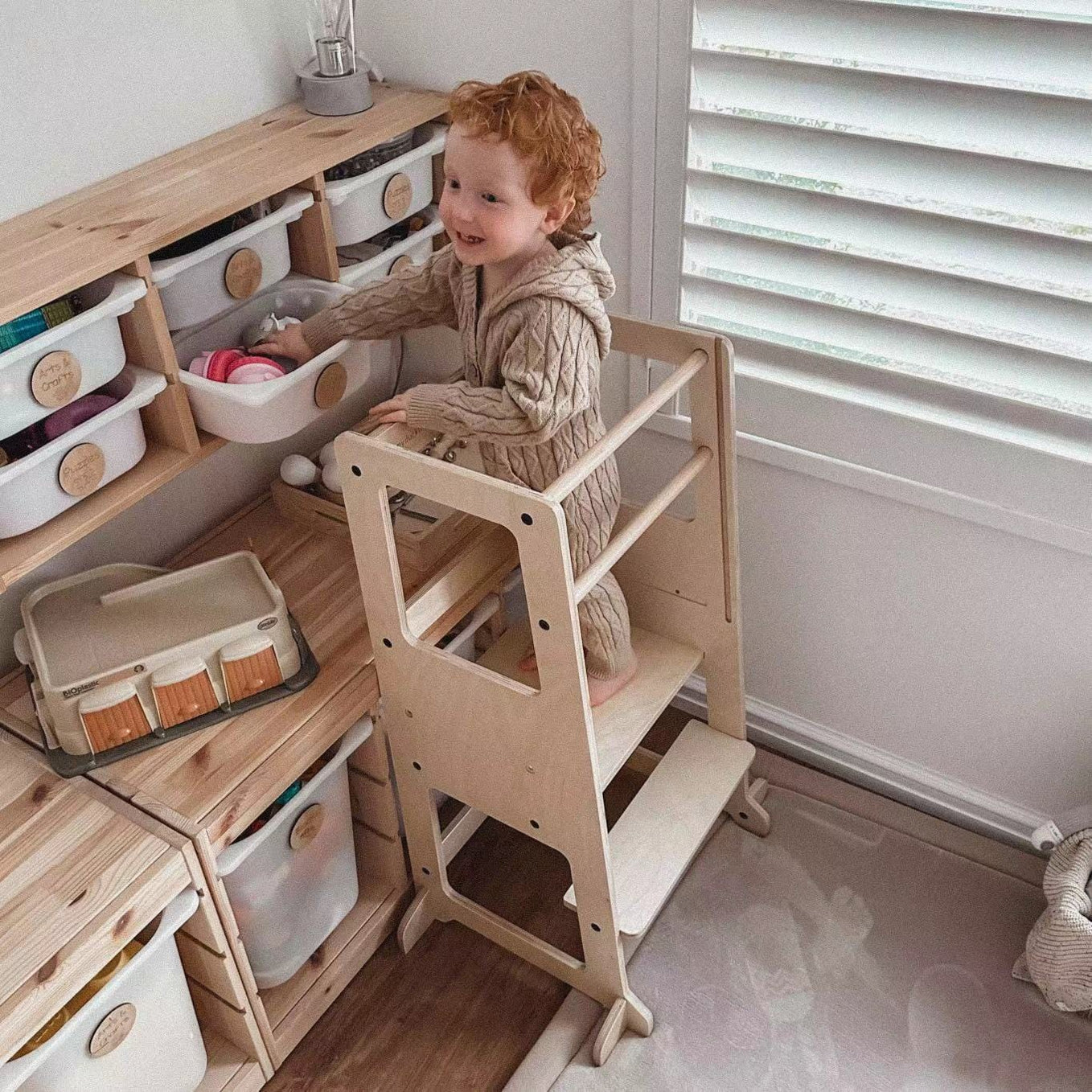 My Duckling Adjustable Learning Tower 2 in 1 –Natural — Toypark Australia