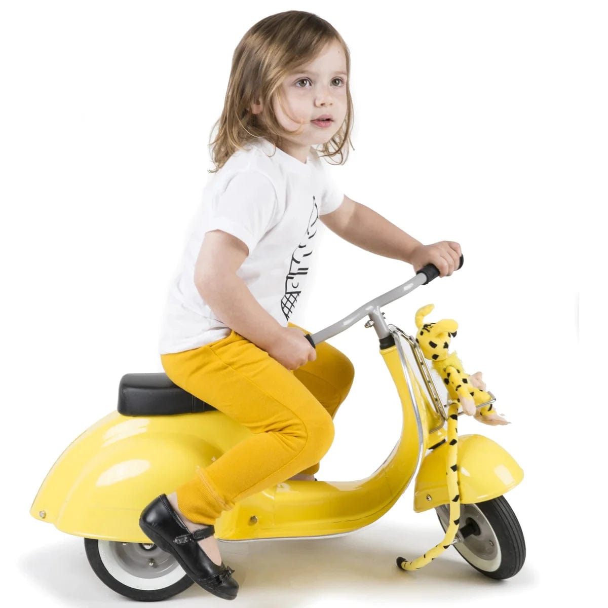 Ambosstoys Primo Classic Yellow Ride-On (Leather Seat) — Toypark Australia