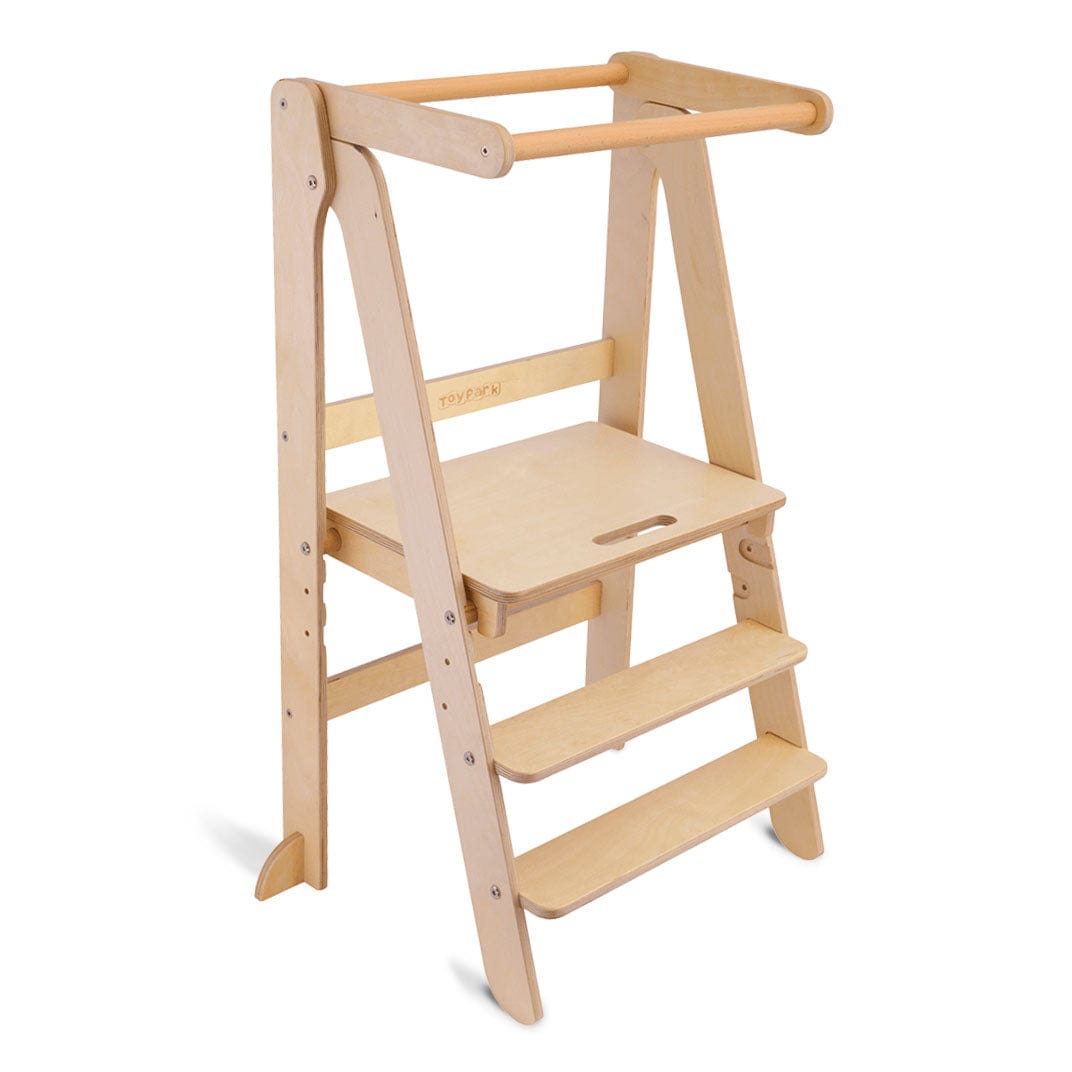 Toypark Folding Learning Tower - Natural — Toypark Australia