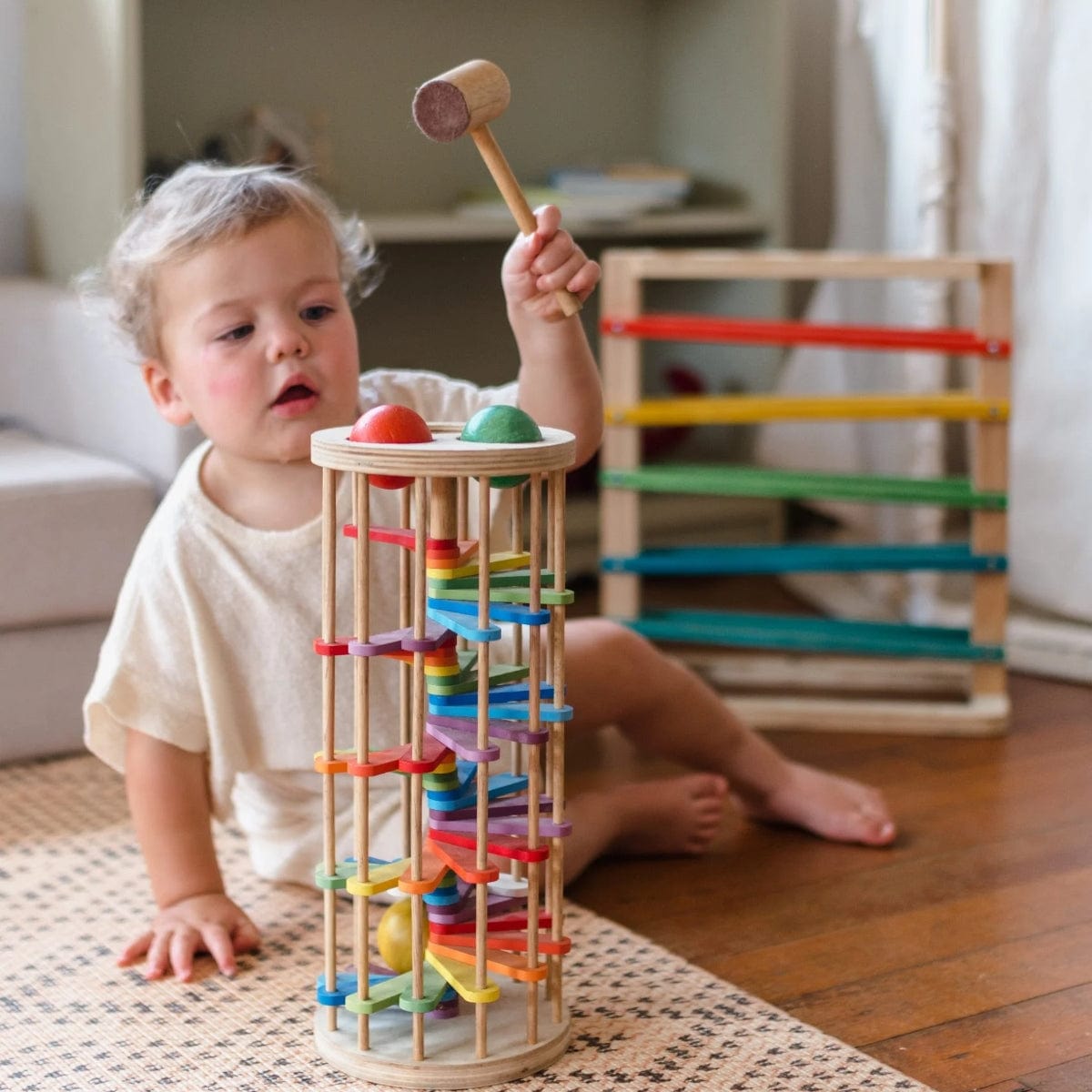 QToys Pound A Ball Tower | Marble Run | Toypark Australia