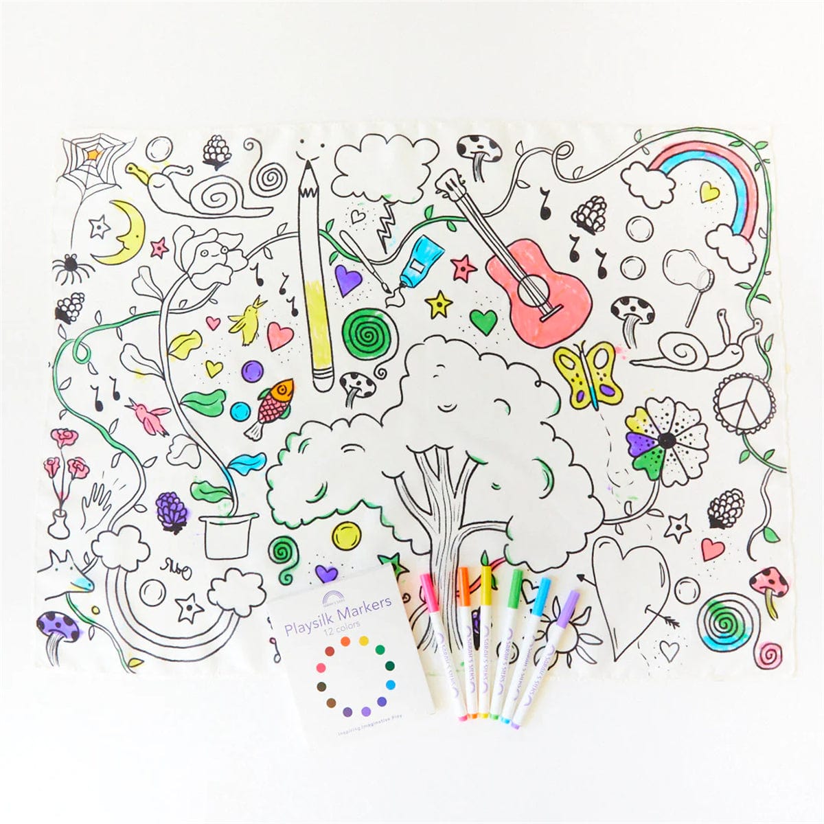 Sarah's Silks Coloring Playsilk + Markers | Play Silks | Toypark ...