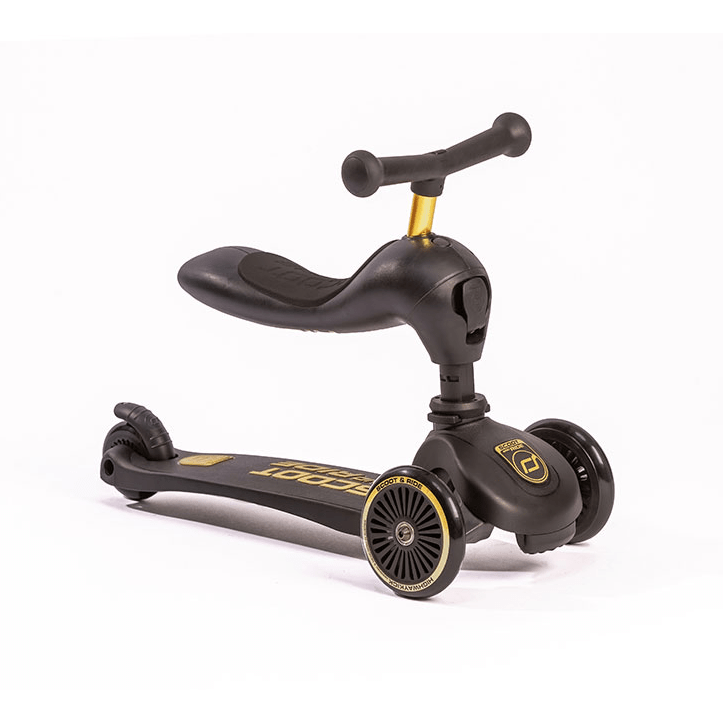 Scoot & Ride Scooter Highwaykick 1 - Black/Gold — Toypark Australia