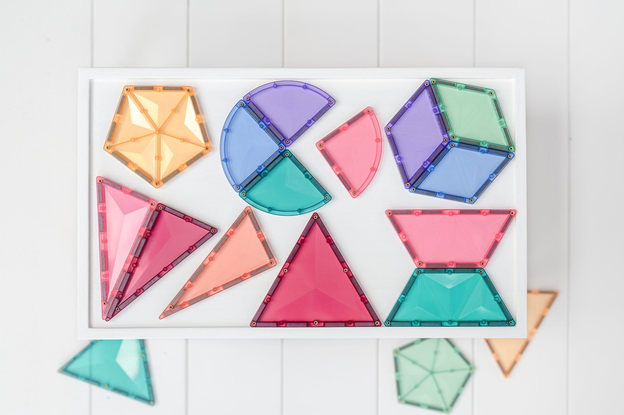 Connetix Pastel Shape Expansion Pack 48 Piece | Magnetic Tiles ...