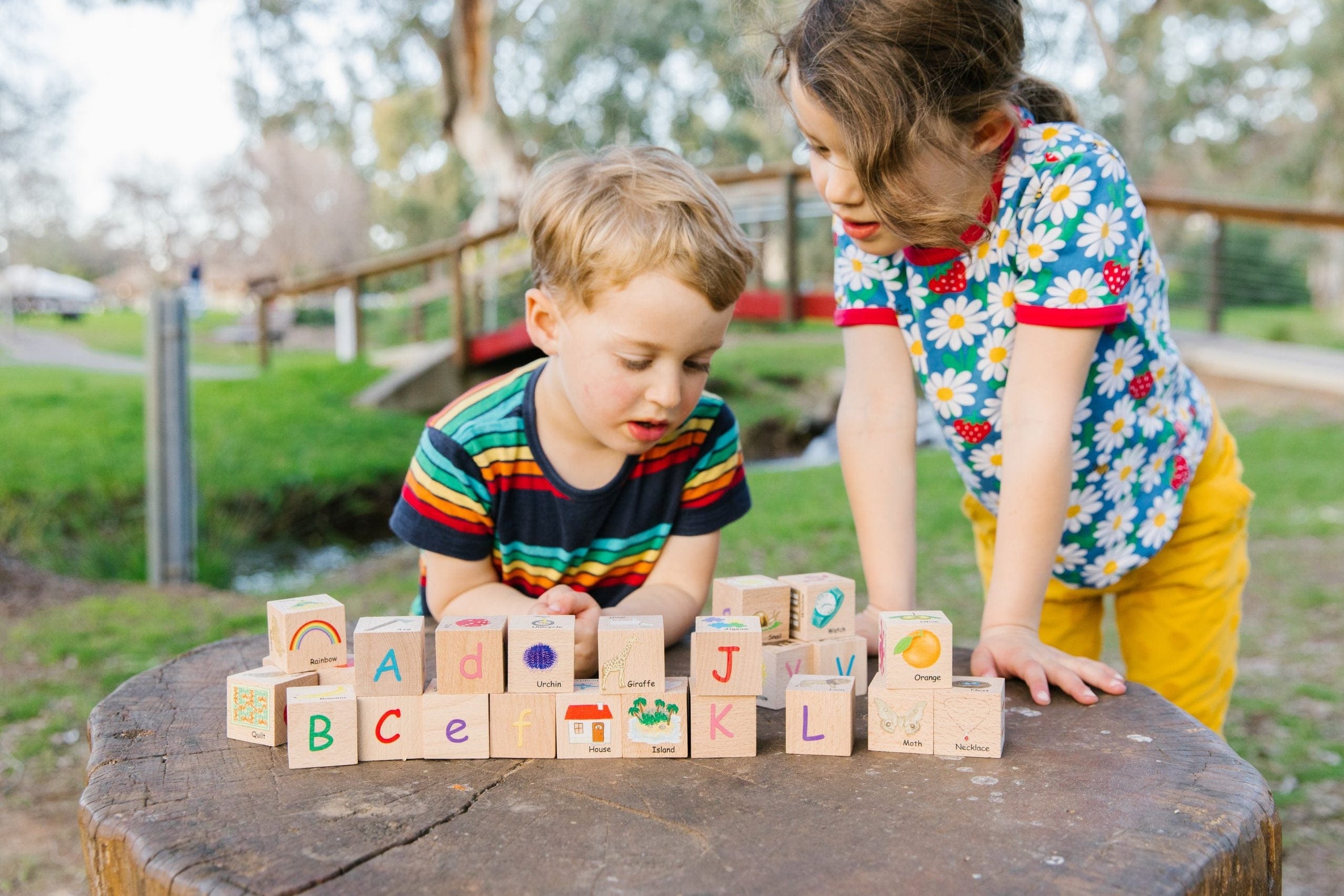 Freckled Frog ABC Blocks | Wooden Blocks | Toypark Australia