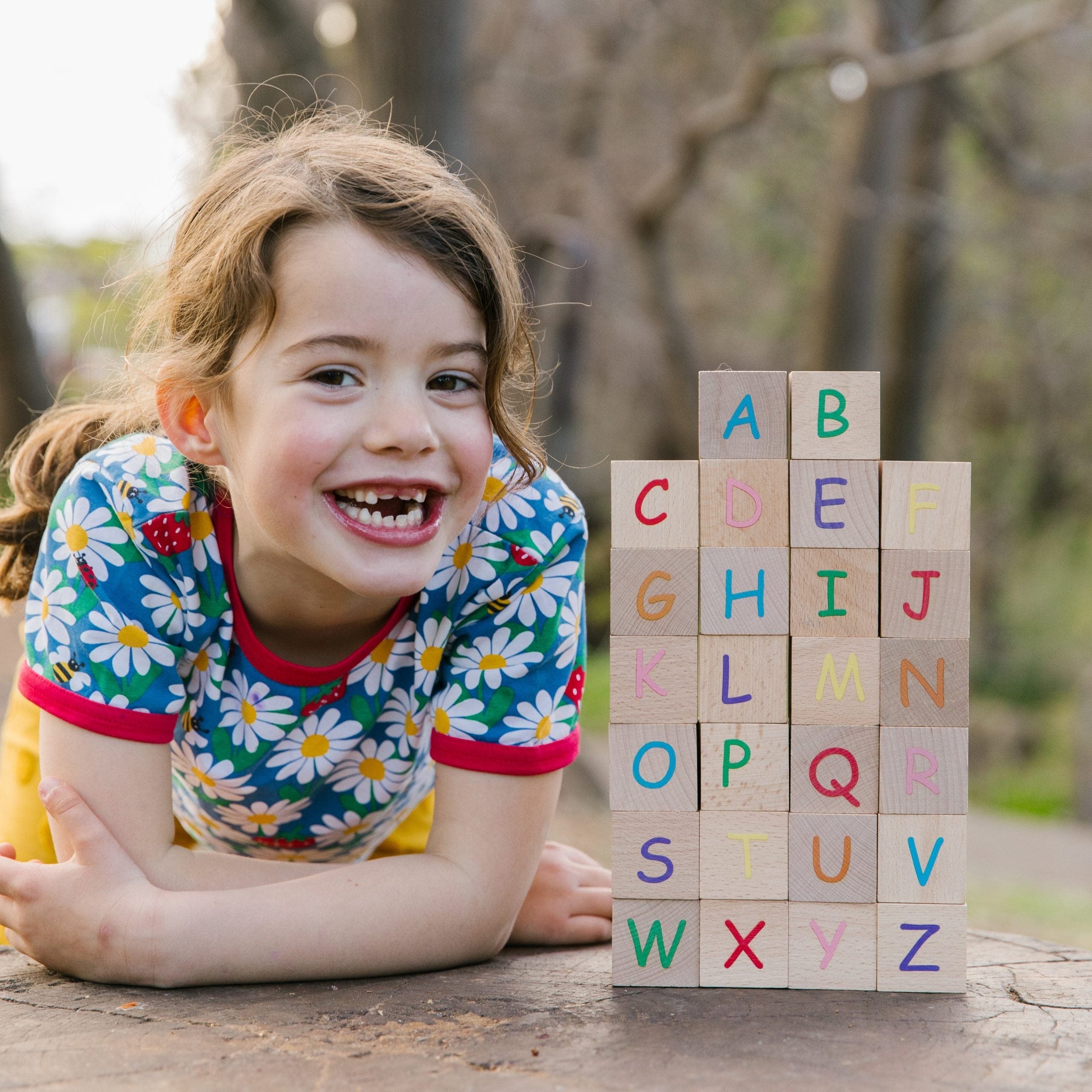 Freckled Frog ABC Blocks | Wooden Blocks | Toypark Australia