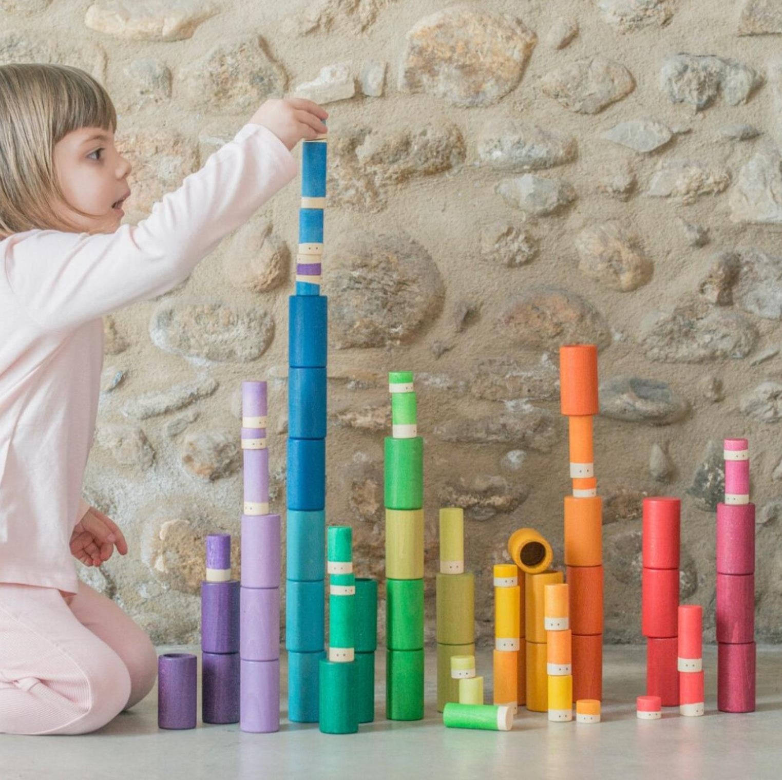 Grapat Rainbow Lola 72 Pieces | Loose Parts Play | Toypark Australia