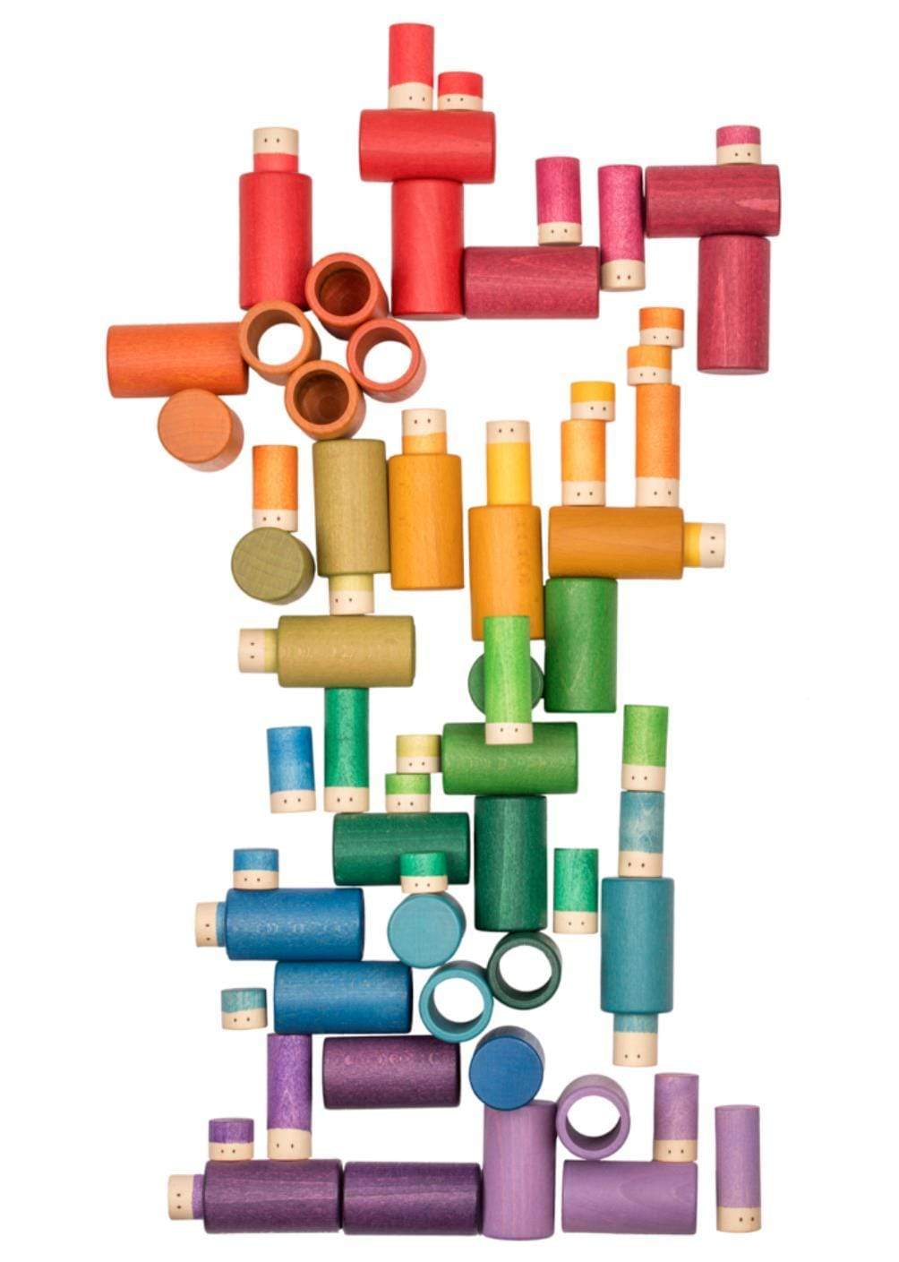Grapat Rainbow Lola 72 Pieces | Loose Parts Play | Toypark Australia
