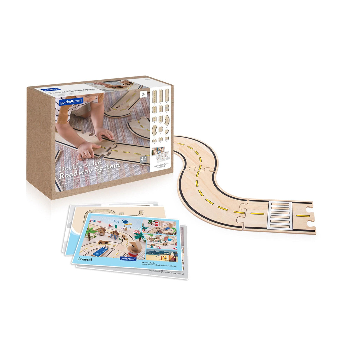 Guidecraft Double-sided Roadway System - 42 pc. set — Toypark Australia