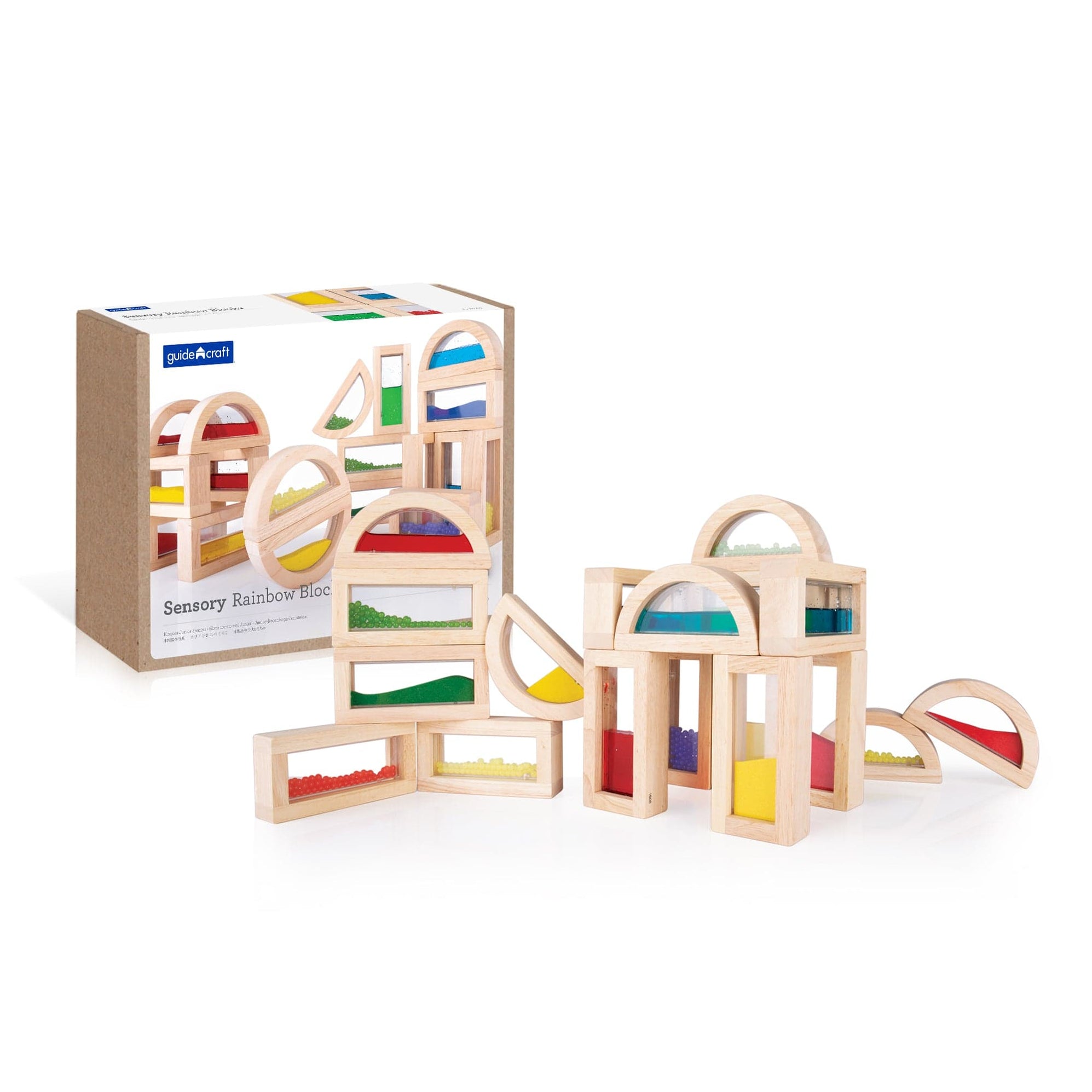 Guidecraft Sensory Rainbow Blocks - 18 pc. set — Toypark Australia