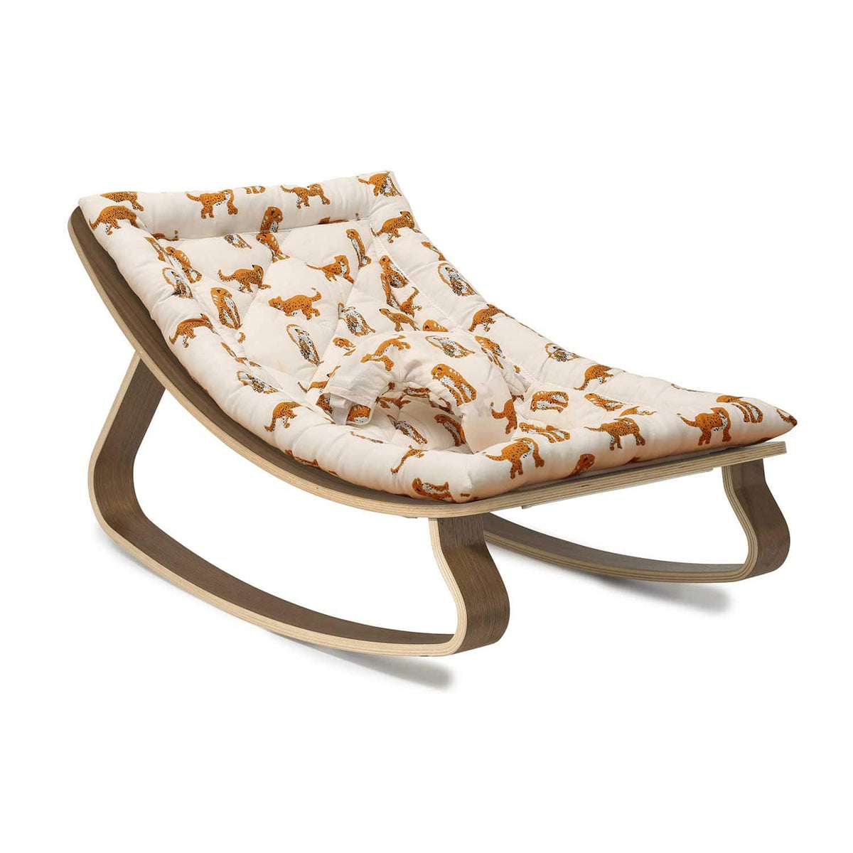 Charlie Crane Levo Baby Rocker in Walnut - Jaguar — Toypark Australia
