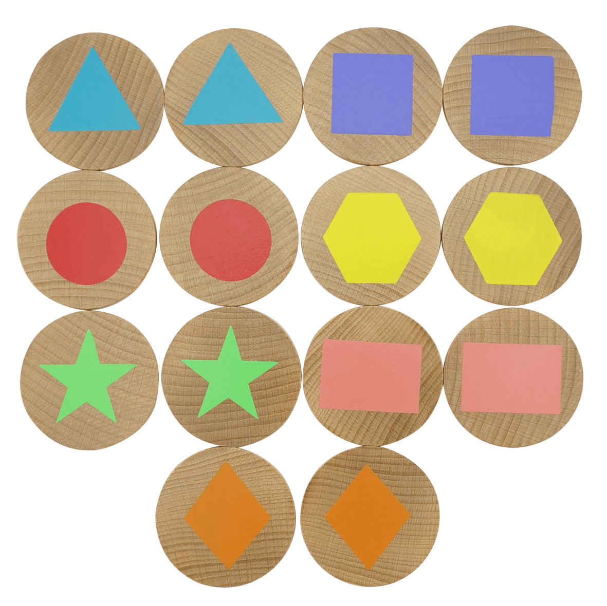 Freckled Frog Shapes Wooden Matching Pairs — Toypark Australia