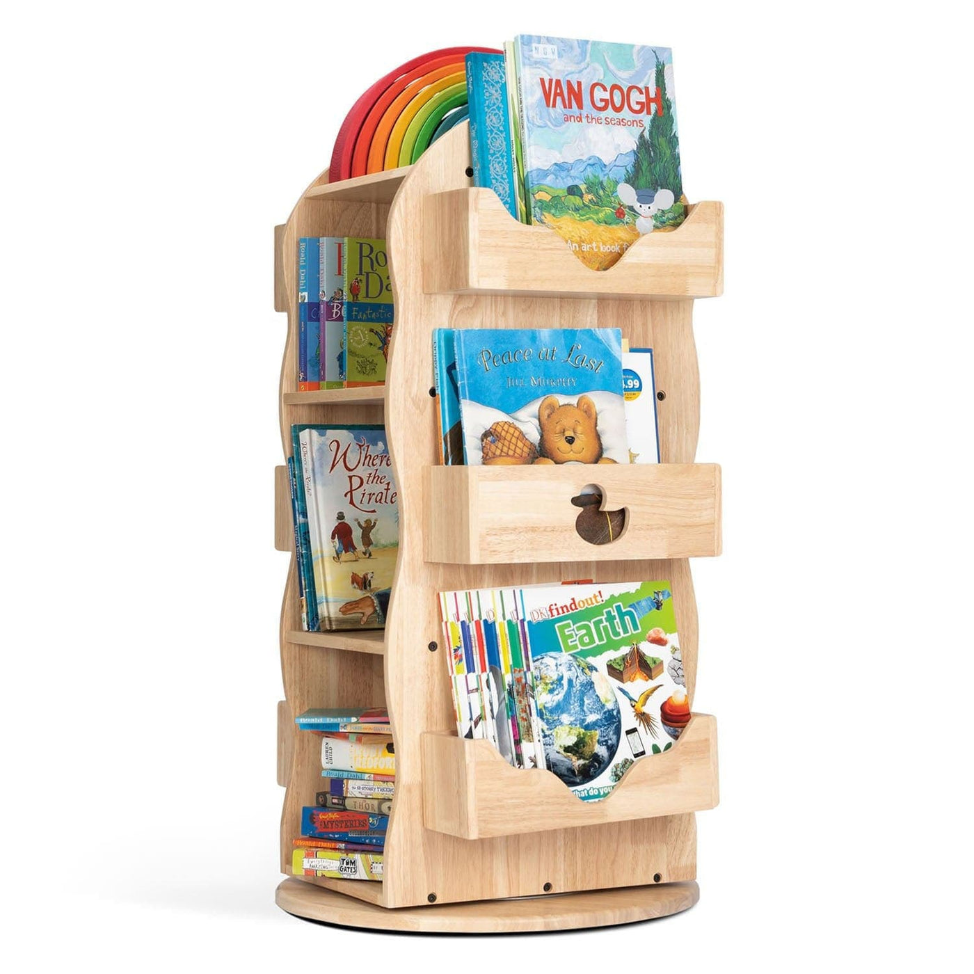 myduckling Revolving Solid Wood Bookcase | Kids Bookshelf | Toypark ...